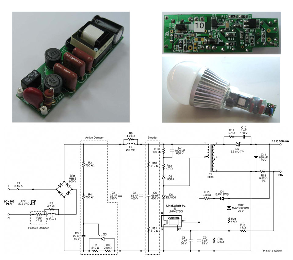 Power Integrations Introduces Reference Design for 5 W LED Lamps with PFC and Flicker-Free TRIAC ...